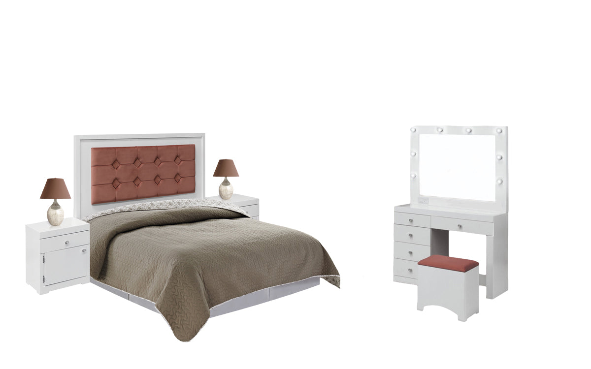 Recamara Matrimonial Bejar Blanco – Kessa Muebles